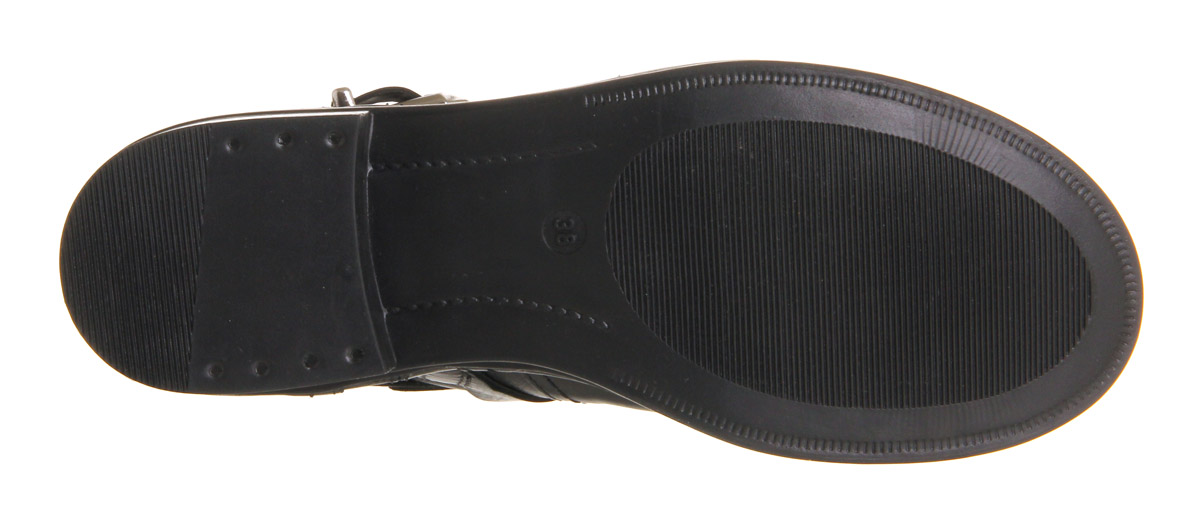OFFICE Back Track Black Leather - Women's Ankle Boots