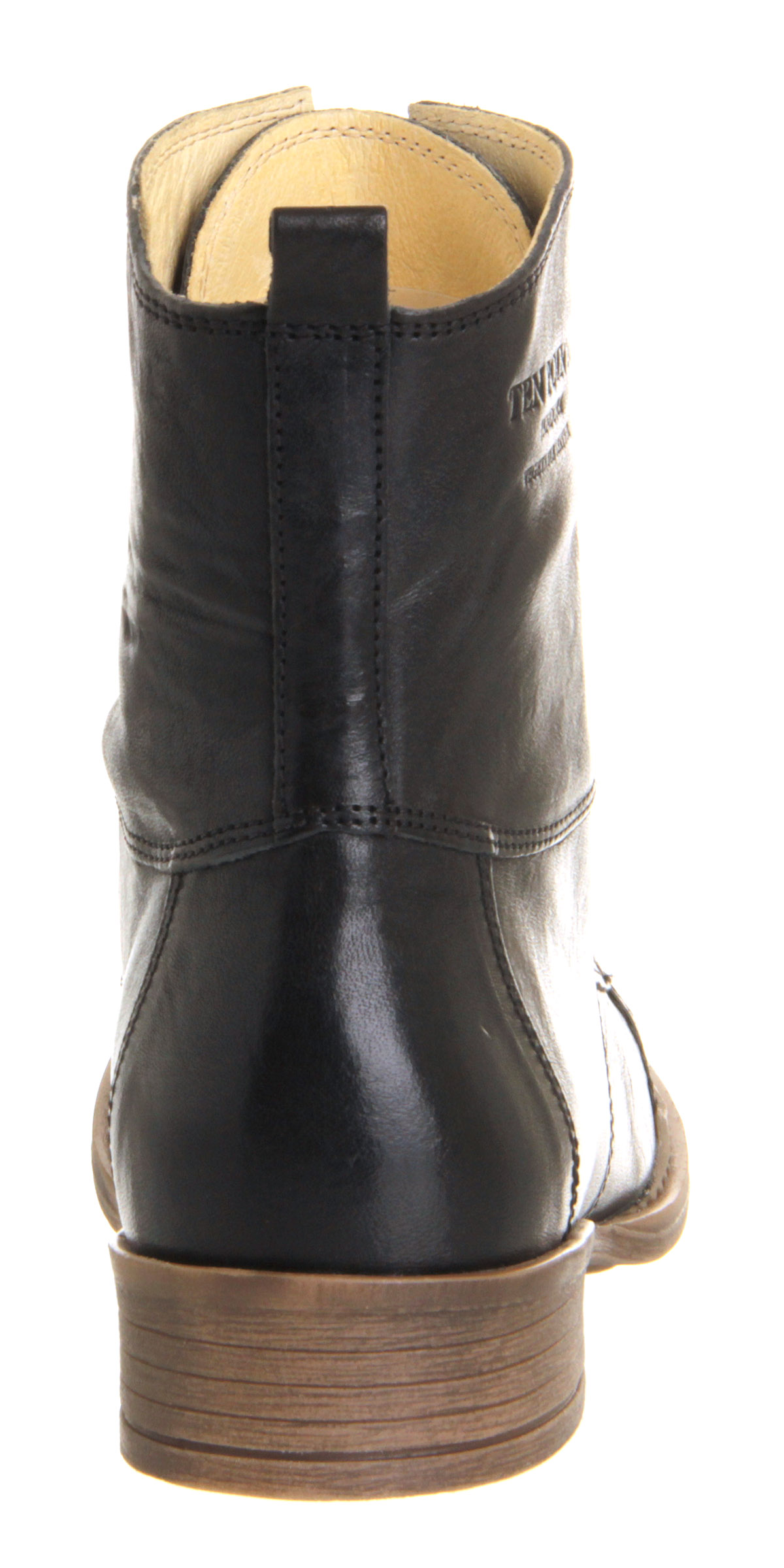Ten Points Pandora Lace boots Black Leather Lined - Women's Ankle Boots
