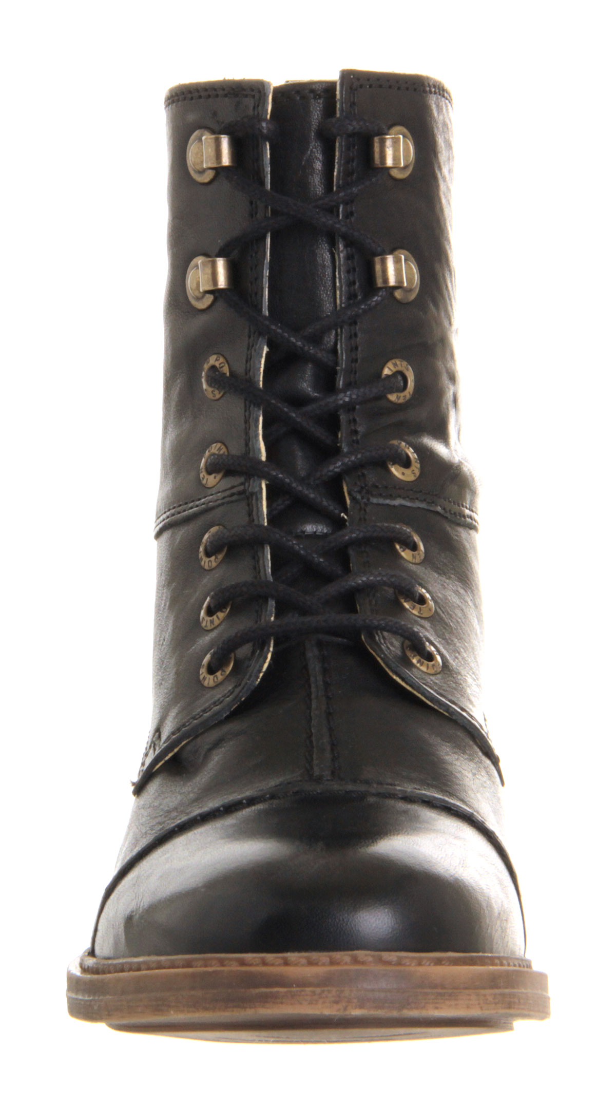 Ten Points Pandora Lace boots Black Leather Lined - Women's Ankle Boots
