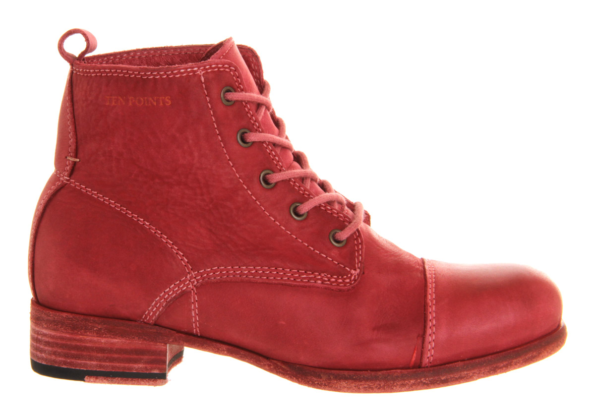 Ten Points Plazac boots Fuchsia Leather - Women's Ankle Boots