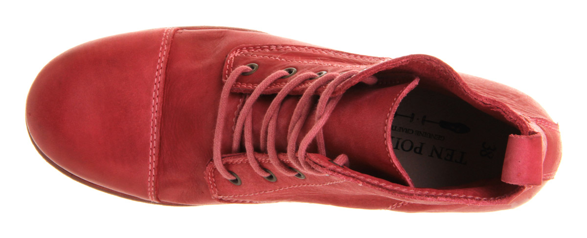 Ten Points Plazac boots Fuchsia Leather - Women's Ankle Boots