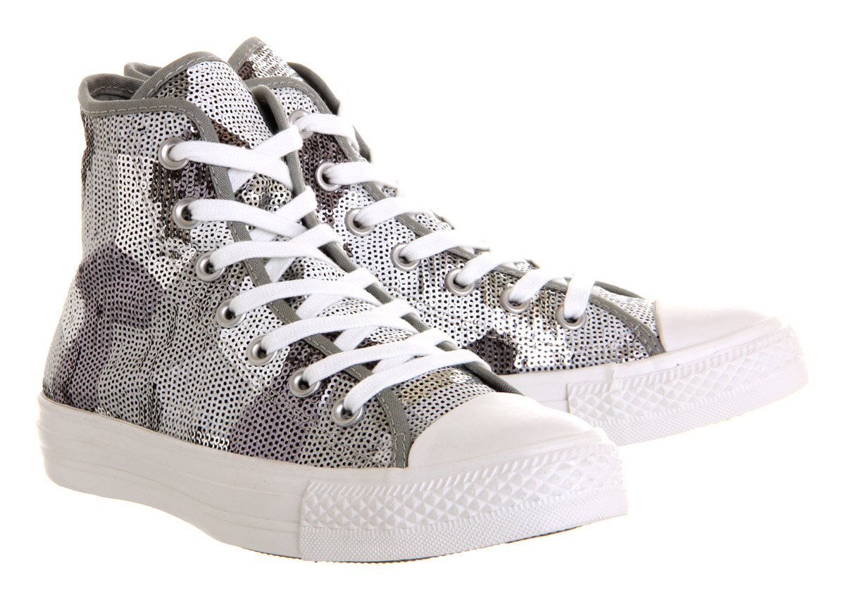 Converse All Star Hi Silver Sequin - Unisex Sports