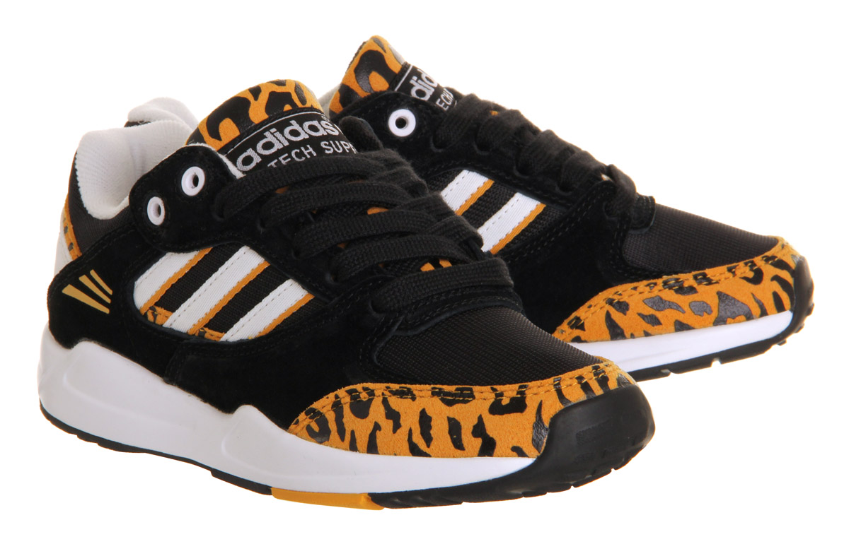 adidas Tech Super Kids Black Golden Rod Leopard - Unisex
