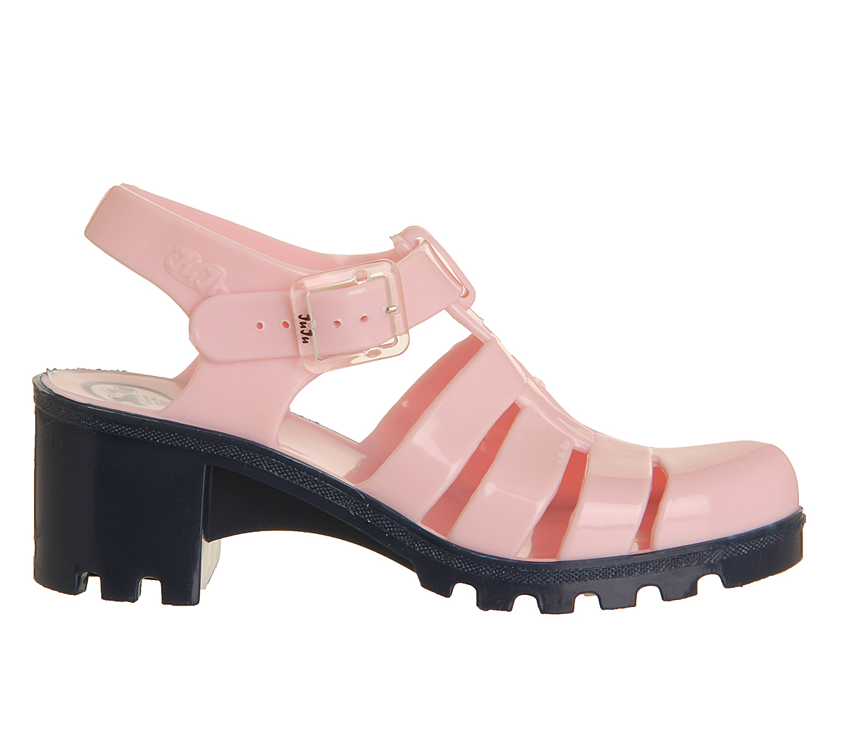 JuJu Babe Hi Juju Jelly Pale Pink Navy - Women’s Sandals