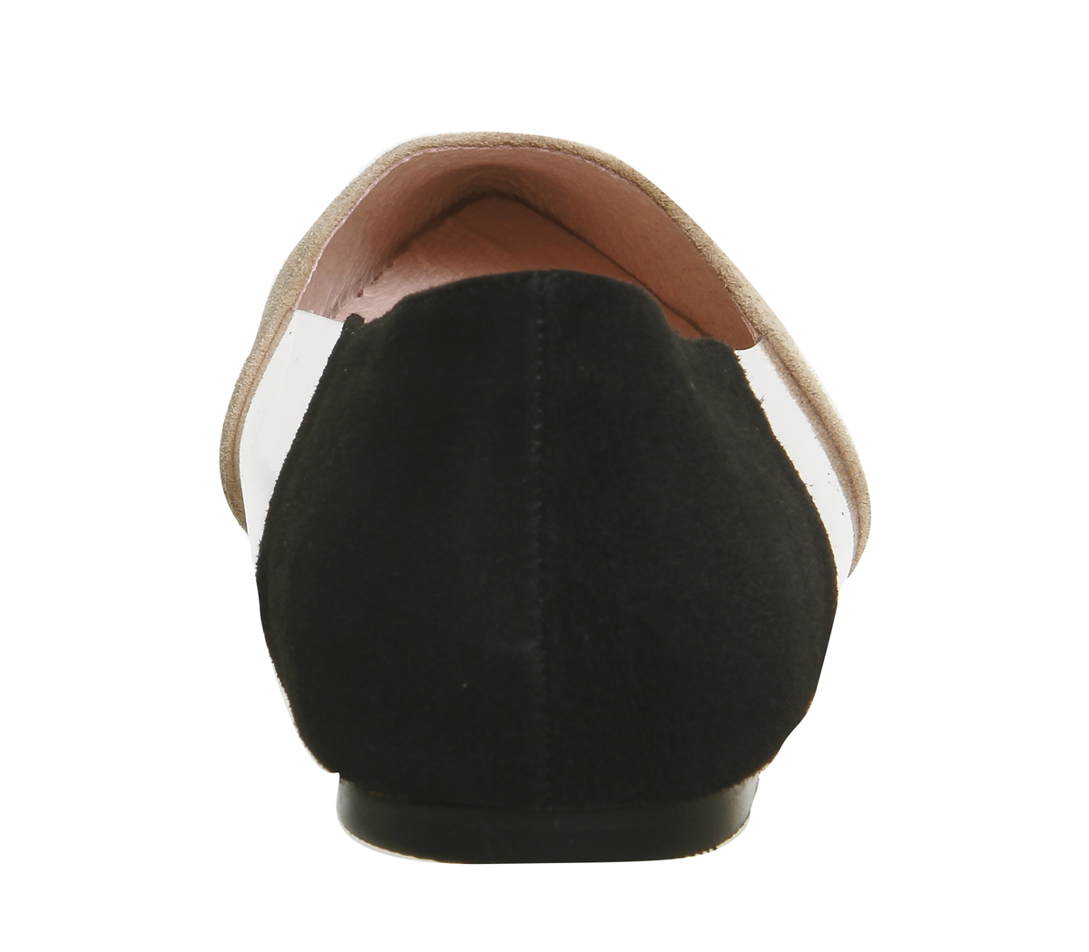 OFFICE Detour Perspex Point Pumps Black Suede Nude Suede - Flat Shoes ...