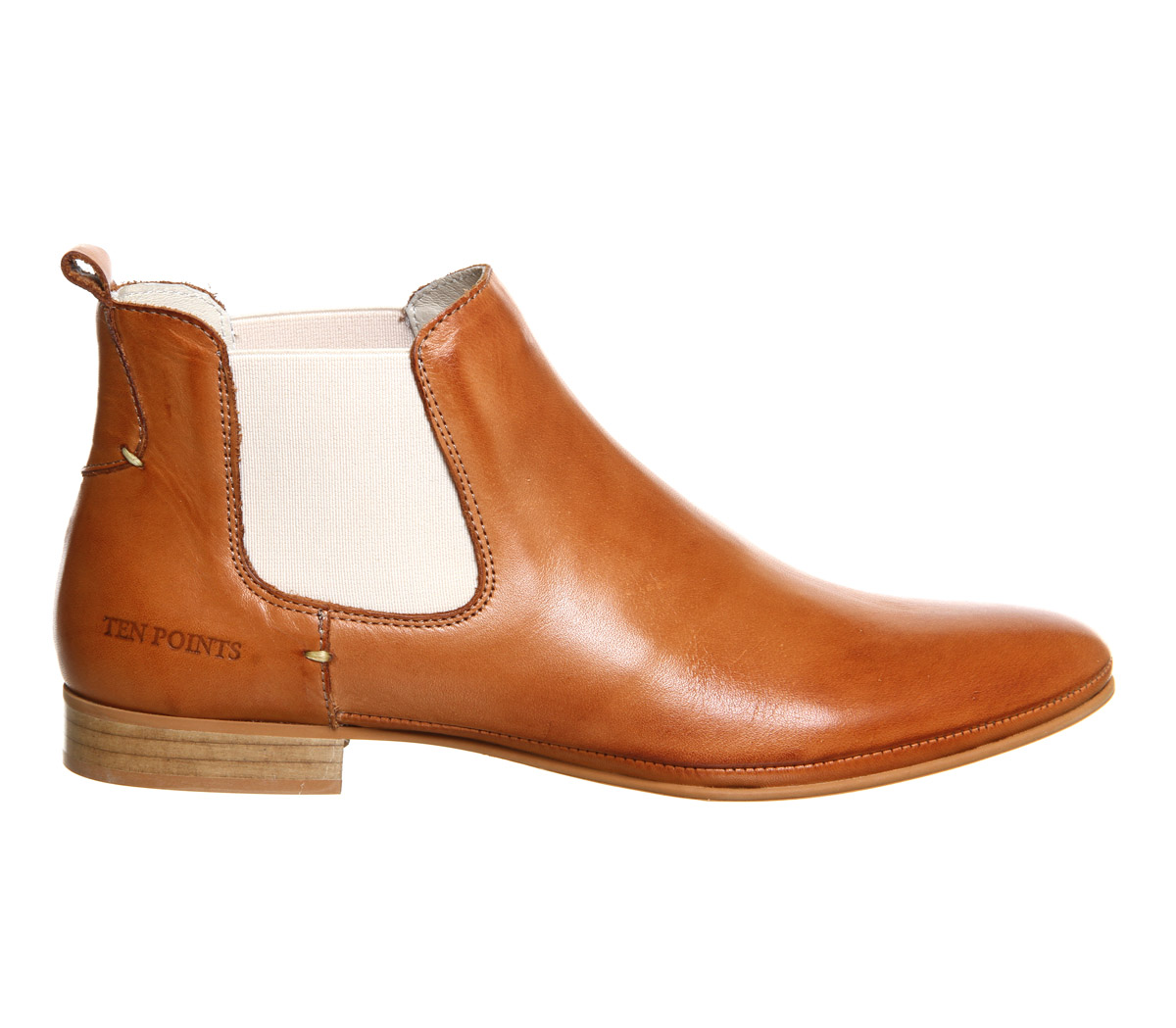 Ten Points New Toulouse Chelsea Boots Cognac Leather - Women's Ankle Boots