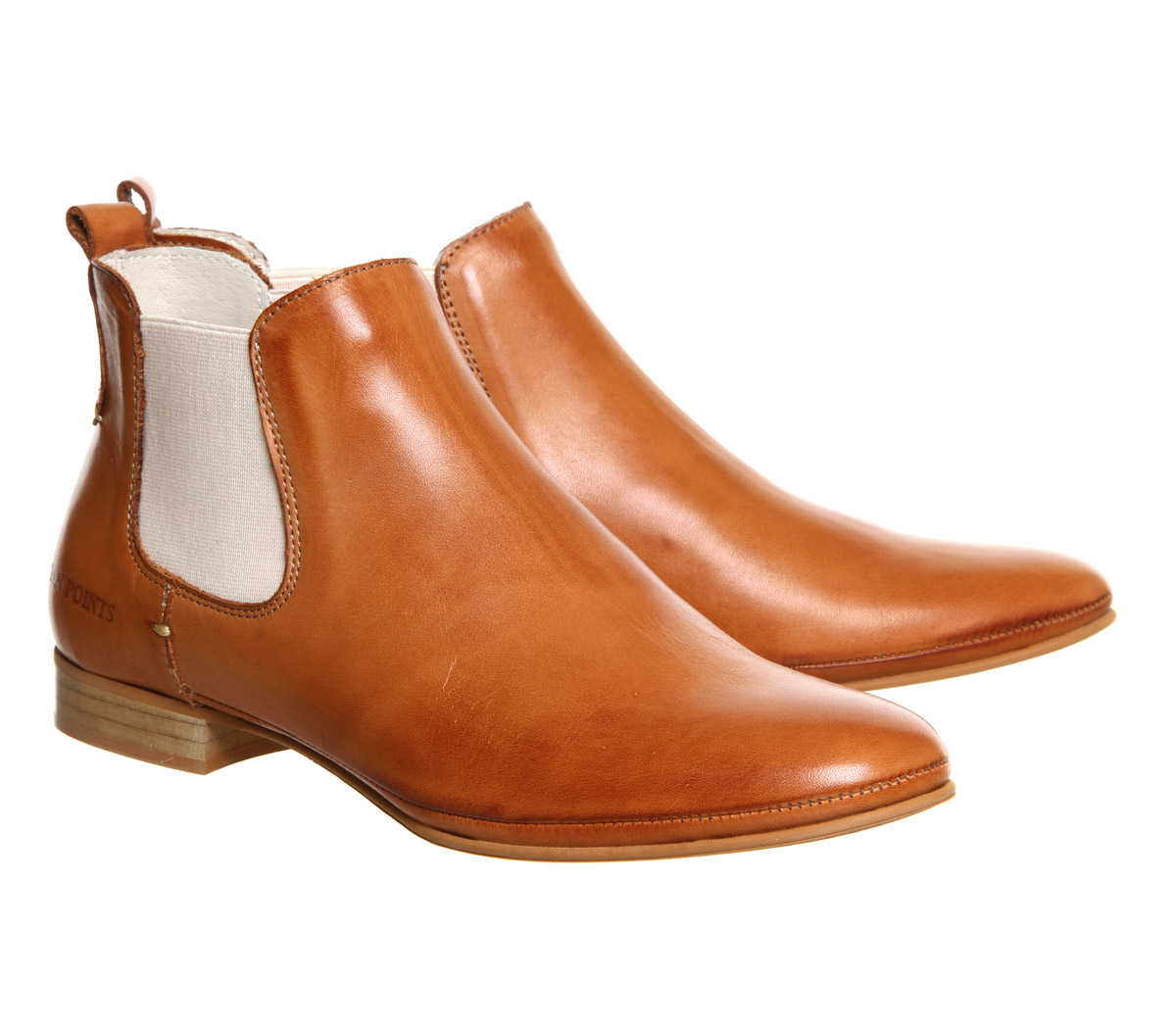 Ten Points New Toulouse Chelsea Boots Cognac Leather - Women's Ankle Boots