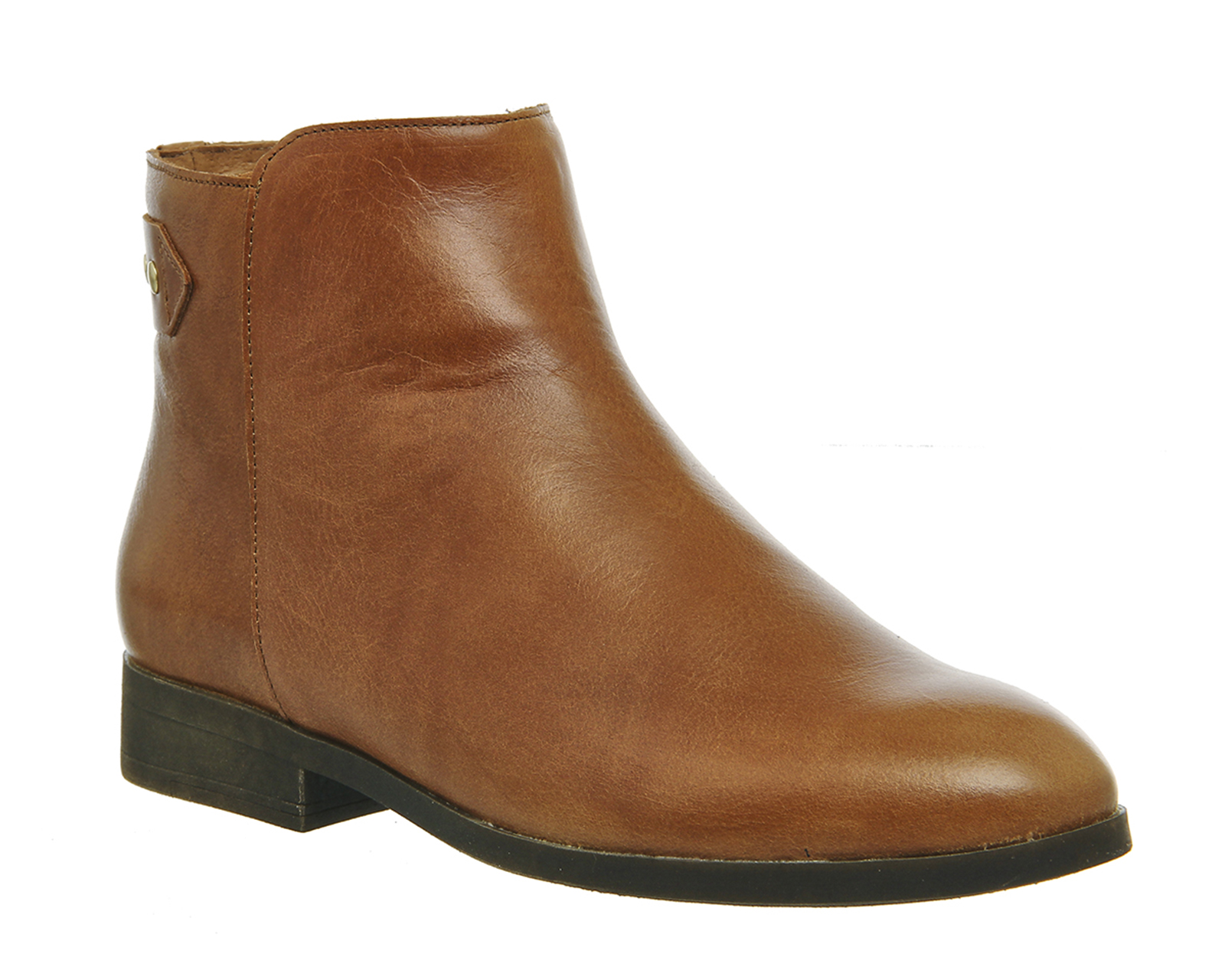 OFFICE Intro Back Strap Boot Tan Leather - Women's Ankle Boots