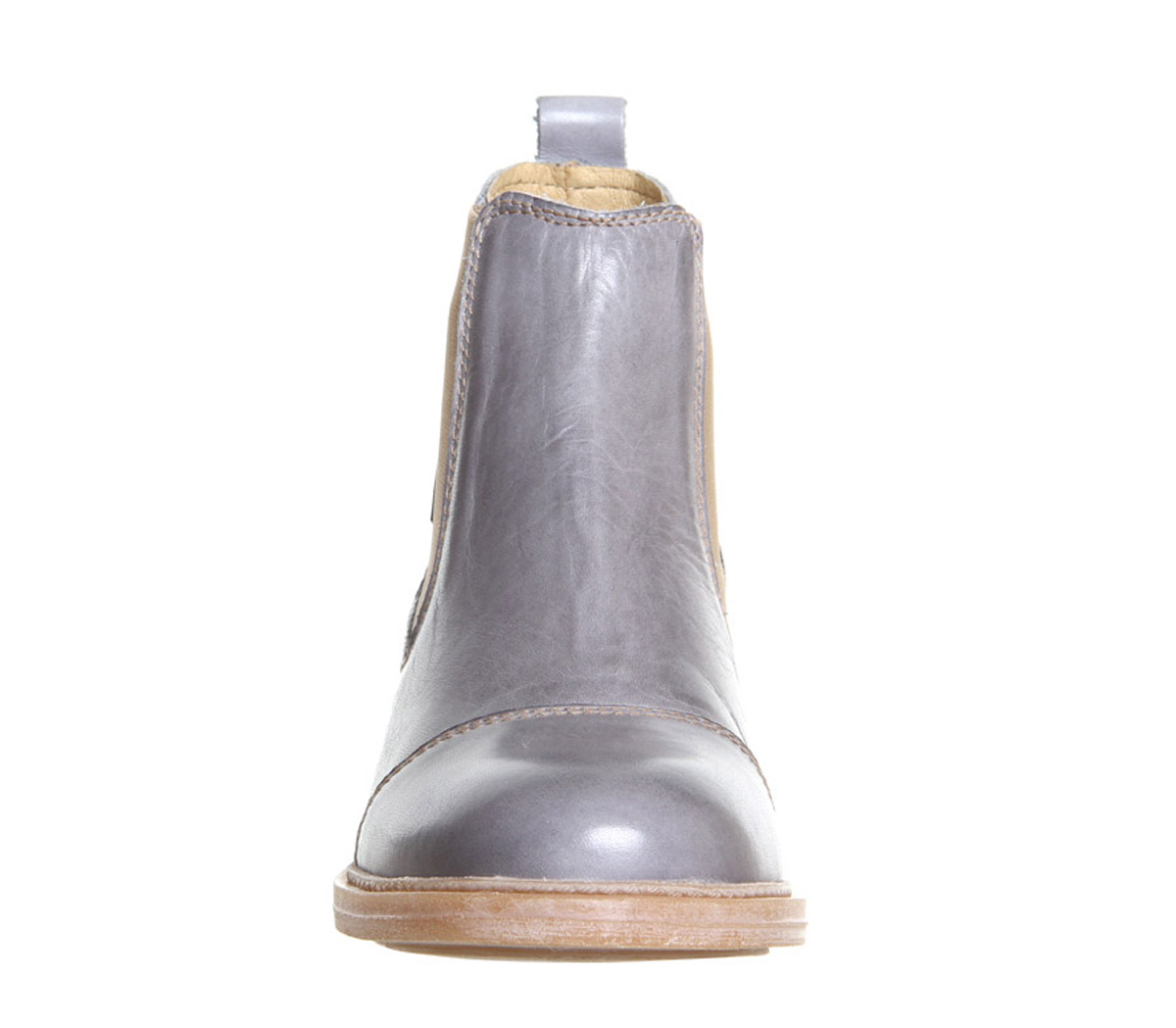 Ten Points Pandora Chelsea Boots Light Grey Leather - Women's Ankle Boots
