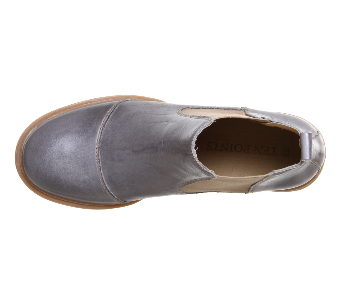 Ten Points Pandora Chelsea boots Light Grey Leather - Women's Ankle Boots