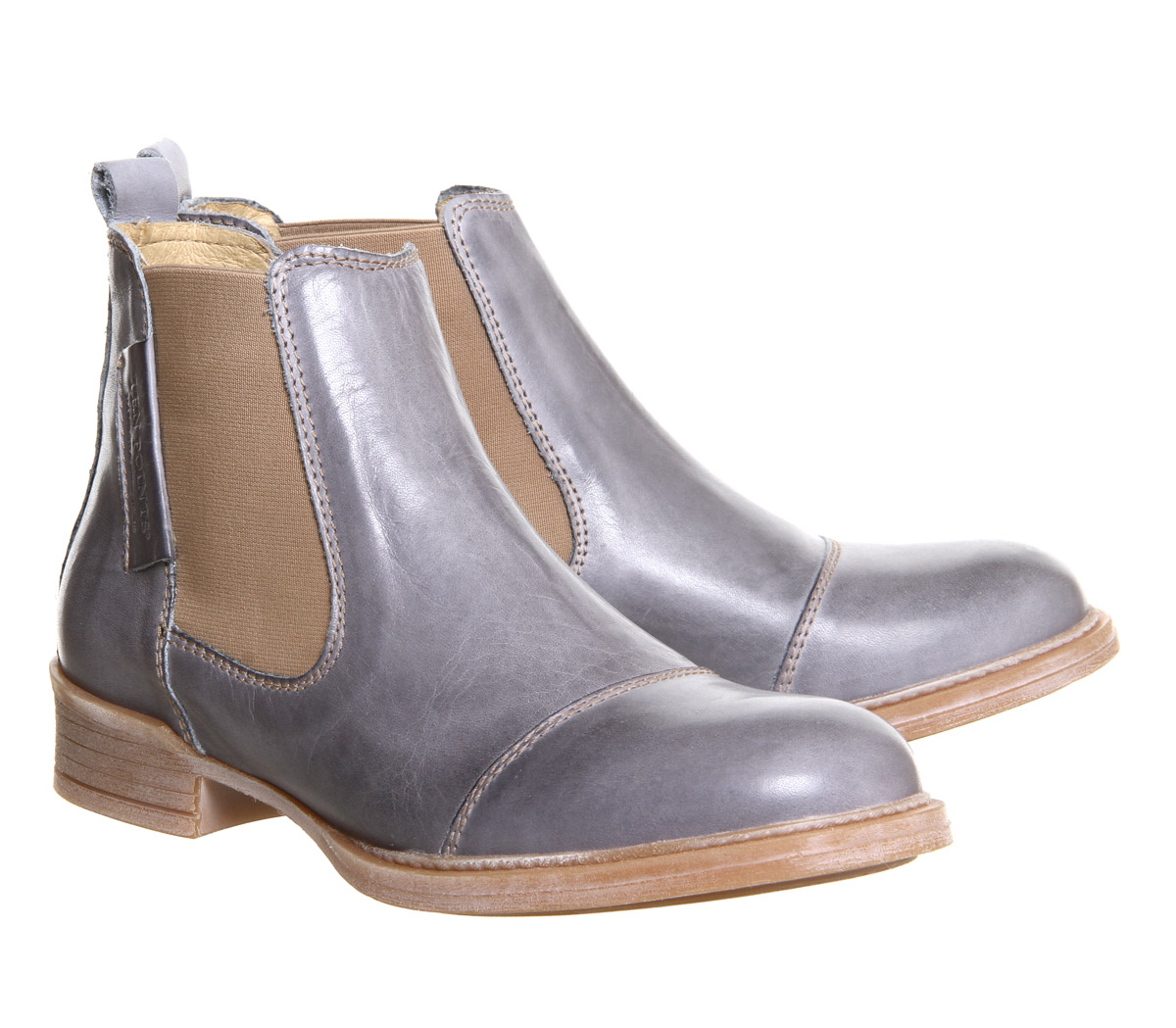 Ten Points Pandora Chelsea boots Light Grey Leather - Women's Ankle Boots