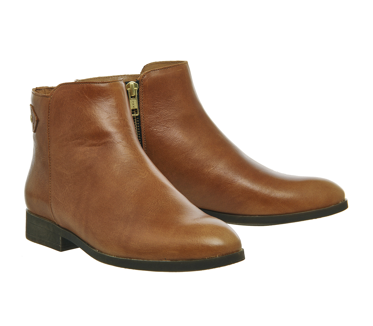 OFFICE Intro Back Strap Boot Tan Leather - Women's Ankle Boots