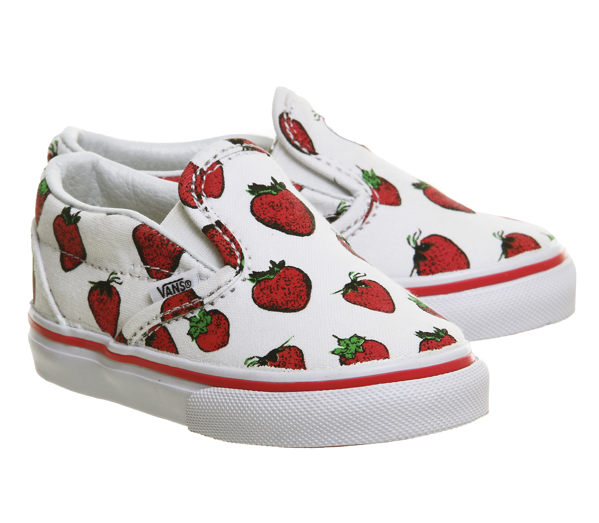 Vans Classic Slip On Toddlers Strawberries True White - Unisex